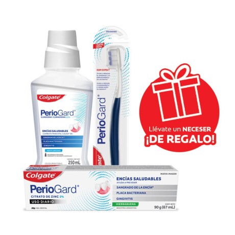 Kit Colgate PerioGard Enjuague 250ml Cepillo y Pasta Dental 90g ...