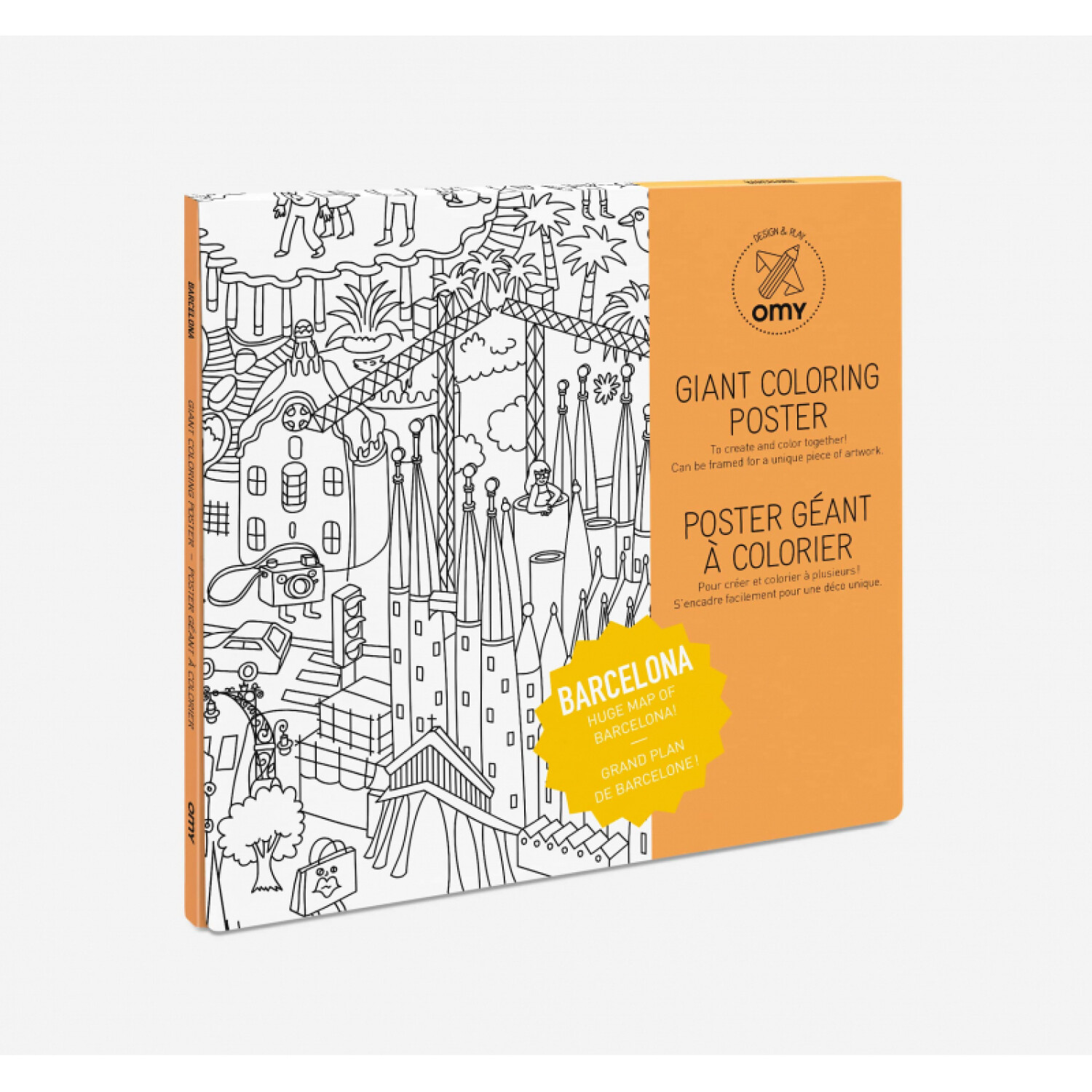 Póster gigante para colorear - Barcelon — Rumba
