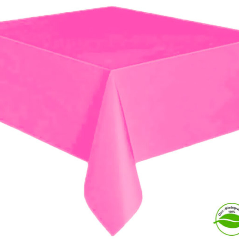 Mantel Biodegradable Rectangular - Rosa Neón — Casa Fessta