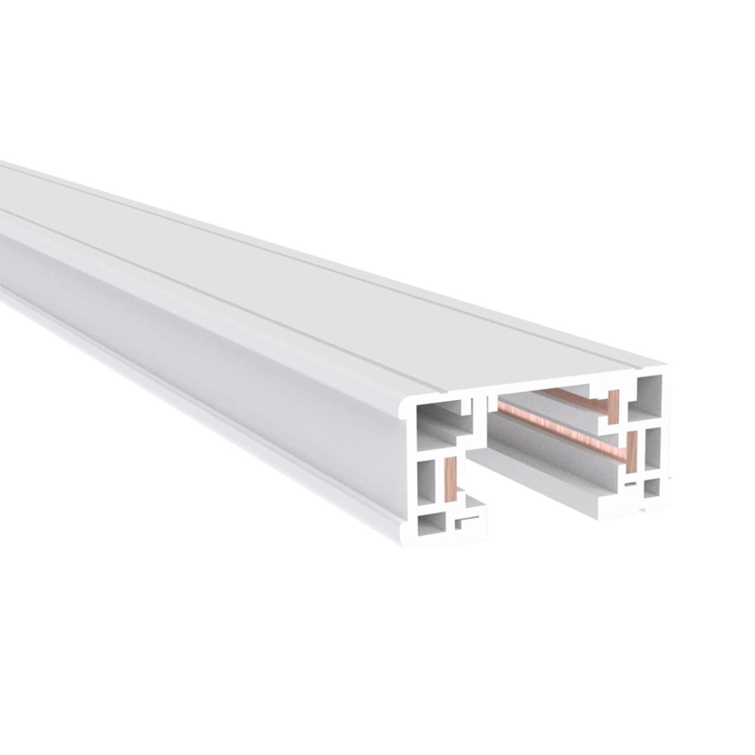 Riel lineal electrificado de tres vías, blanco 1M - NV1501 — Fivisa
