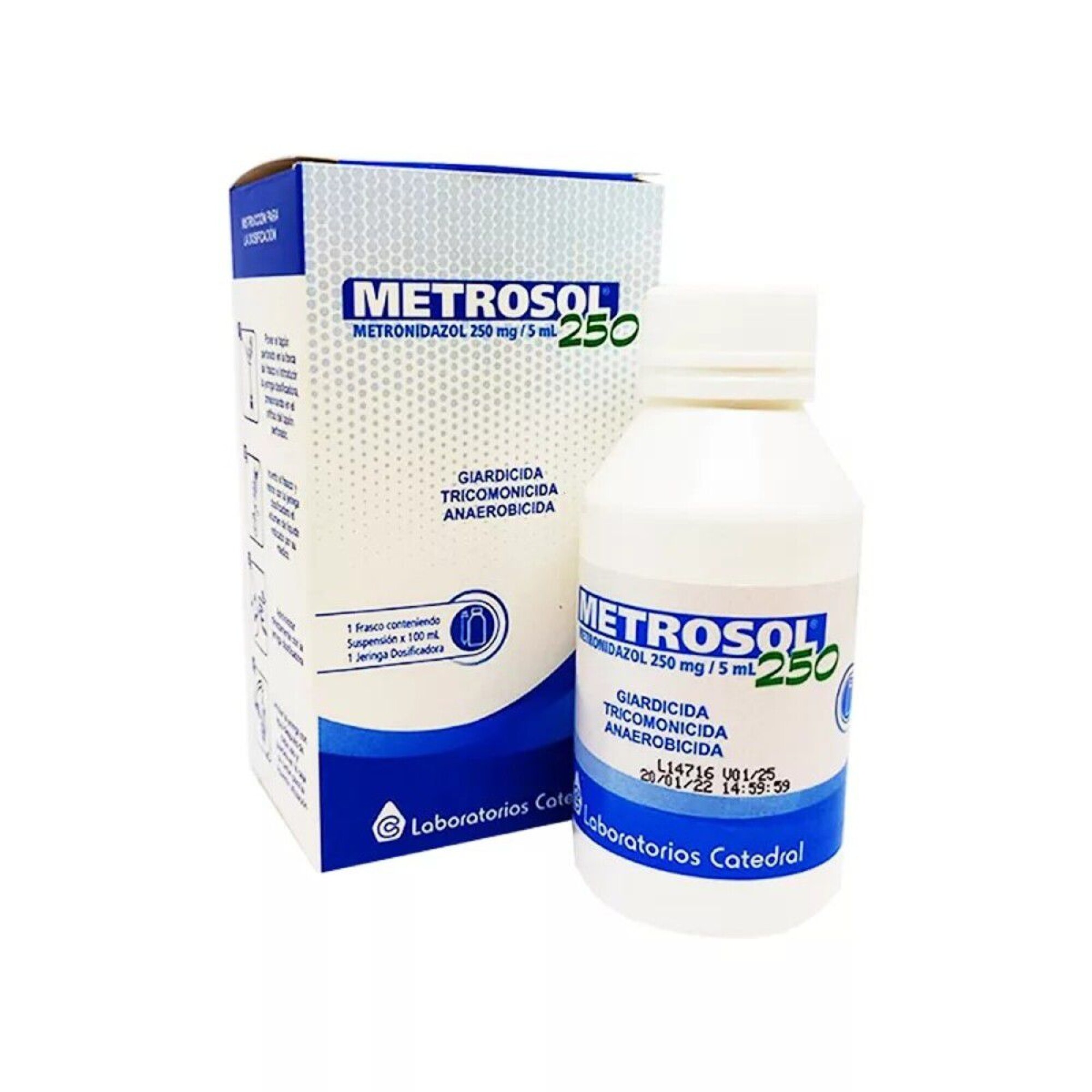 METROSOL 250 MG. SUSP. FRASCO X 100 ML. — Farmacenter