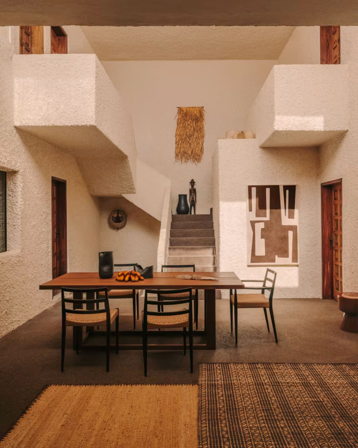 Tapiz mural Solil de hojas de palmera y bambú 90 x 93 cm — Kave Home