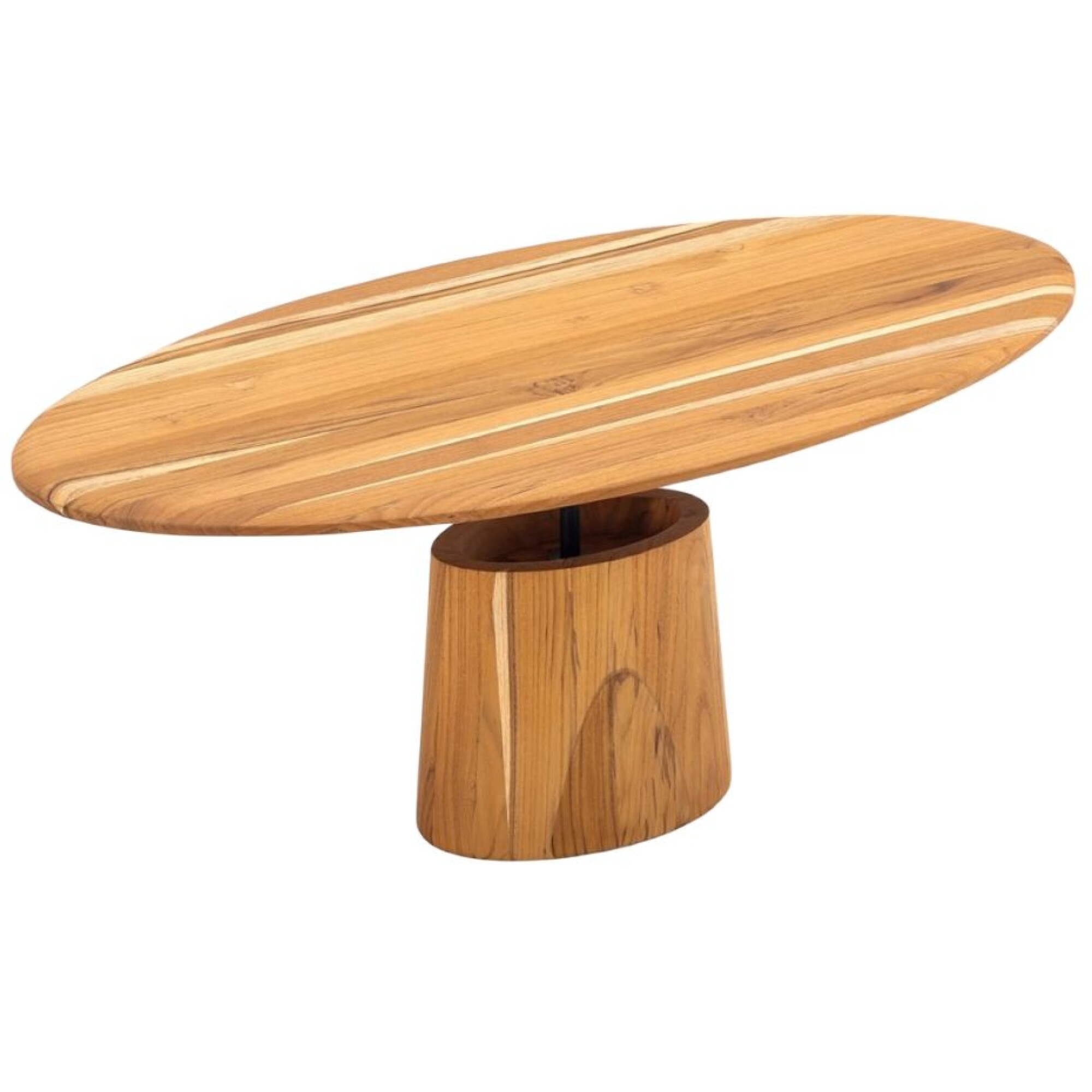 MESA CENTRO OVAL NYM Madera teca — Champagne Home & Deco