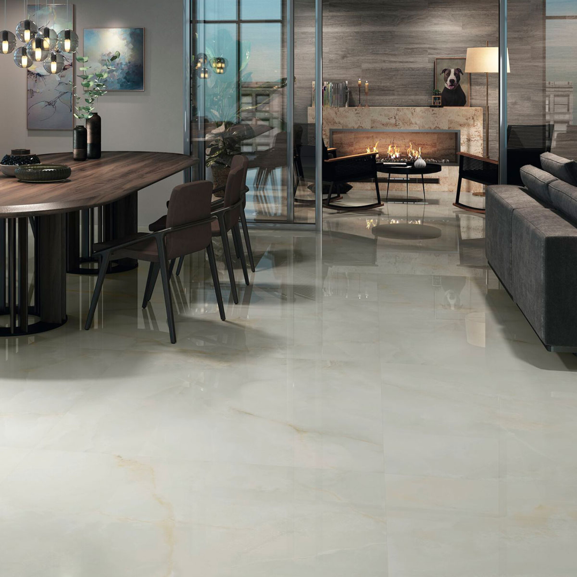 Porcelanato Tipo Onix Beige 120X240Cm Piso Pared — Acher Cerámicas