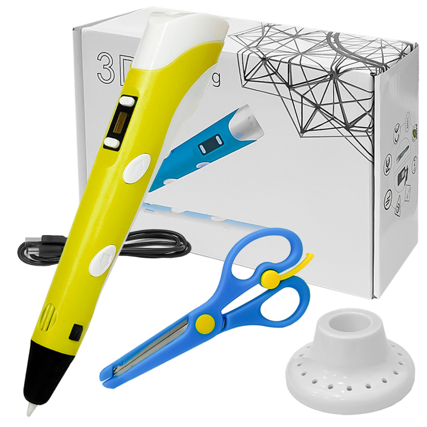 Lápiz Impresora 3d + 20 Filamentos Marcador Lapicera - Amarillo — El Rey del entretenimiento