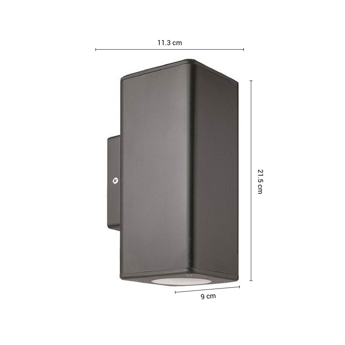 Luminaria Bidireccional de Exterior Basilea Rectangular Gris Grafito ...