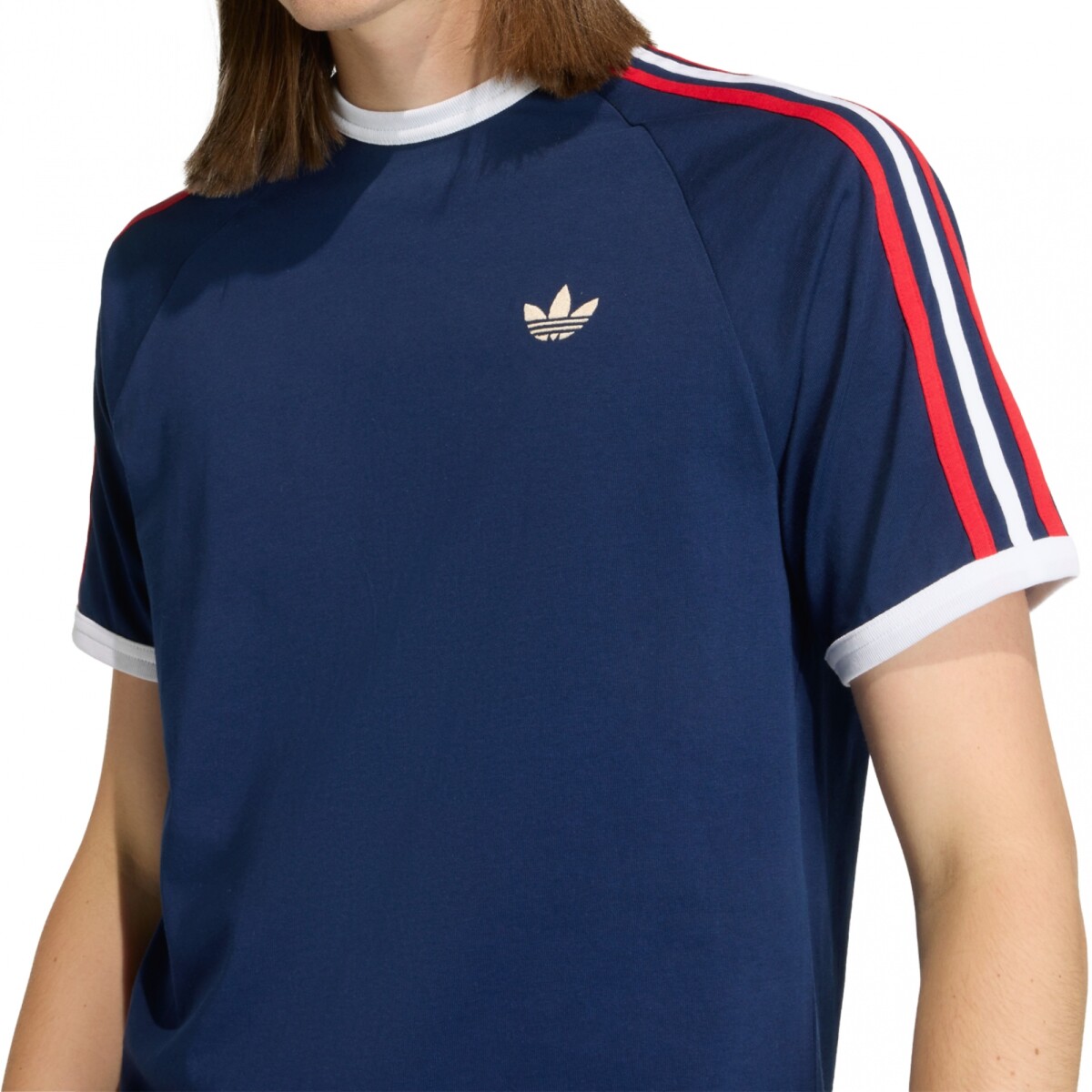 adidas CAMISETA 3 STRIPES - Blue — Zooko