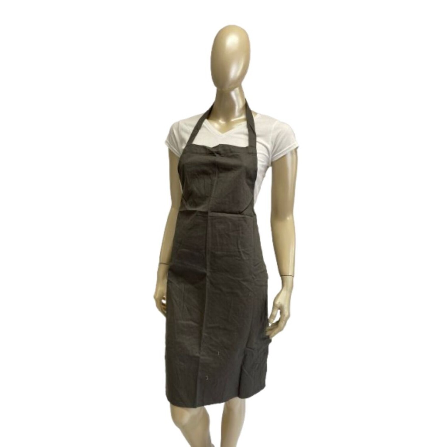 Delantal Básico Con Peto - Gris Oscuro — TextilShop