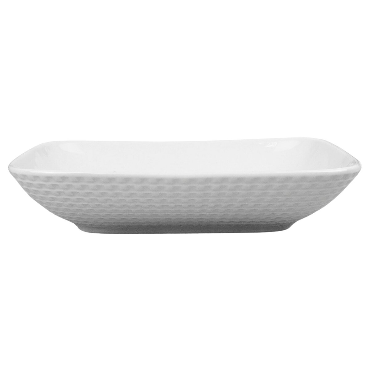 Bowl rectangular de cerámica labrado — El Clon