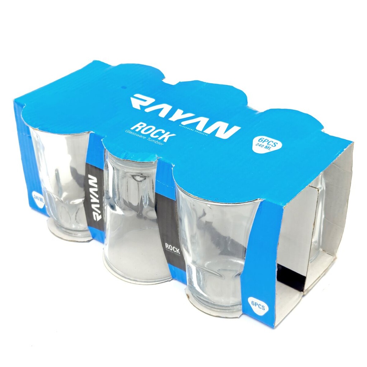 SET x6 VASO 235ML ROCK — Deco Hogar