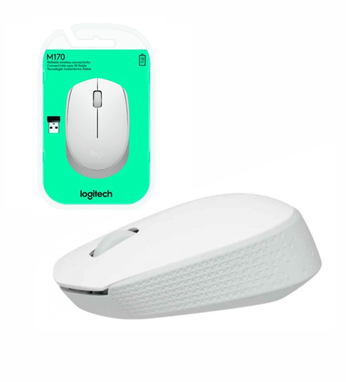 Mouse Logitech M170 Inalámbrico Blanco — Universo Binario