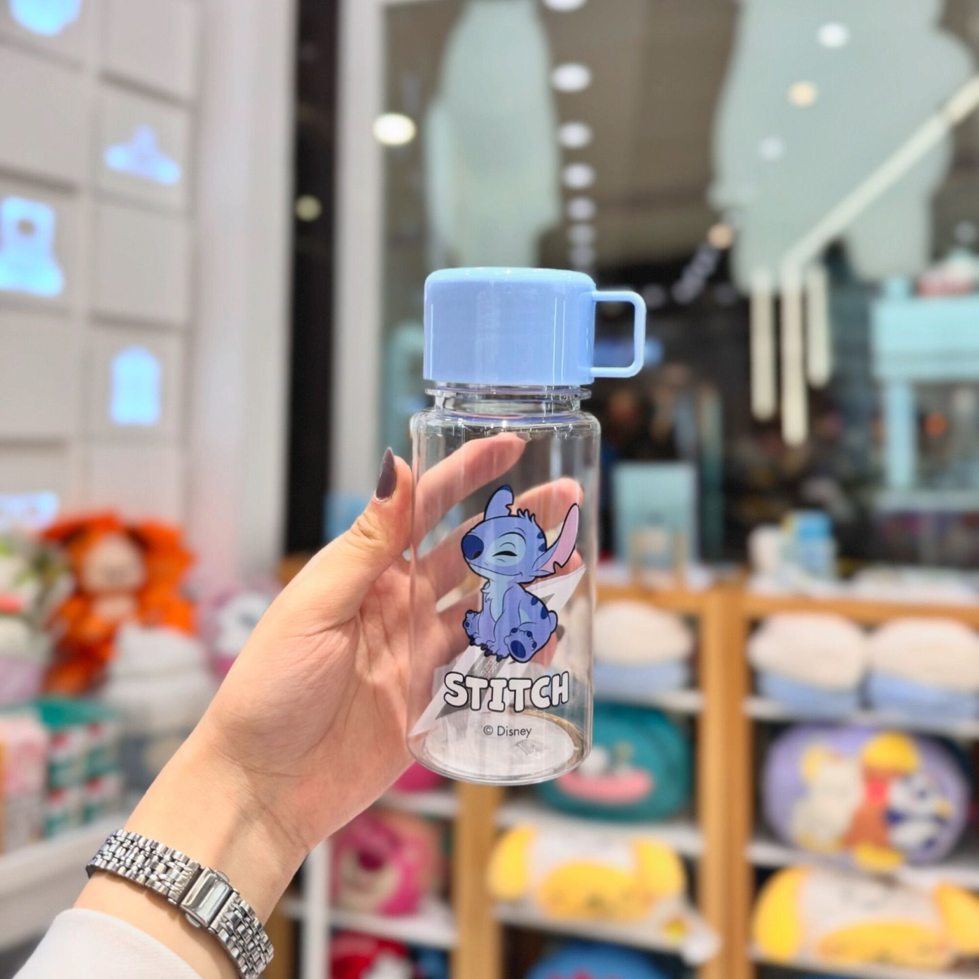 Botella Stitch con taza 390ml — Miniso Uruguay