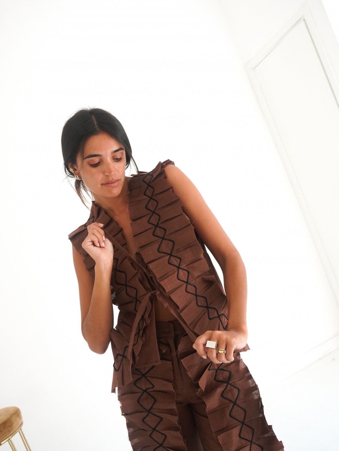 Dancing Queen top - Chocolate — Agnes Lenoble