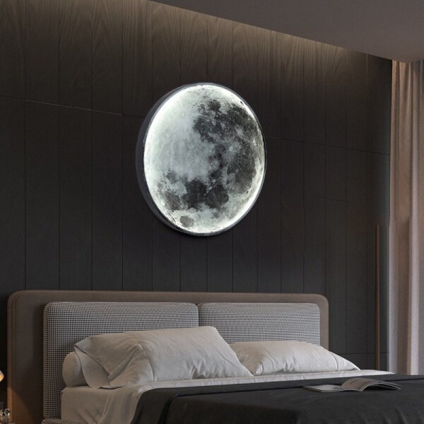 Aplique Luna Pared Led Veladora Redondo Completa 50cm — Atrix