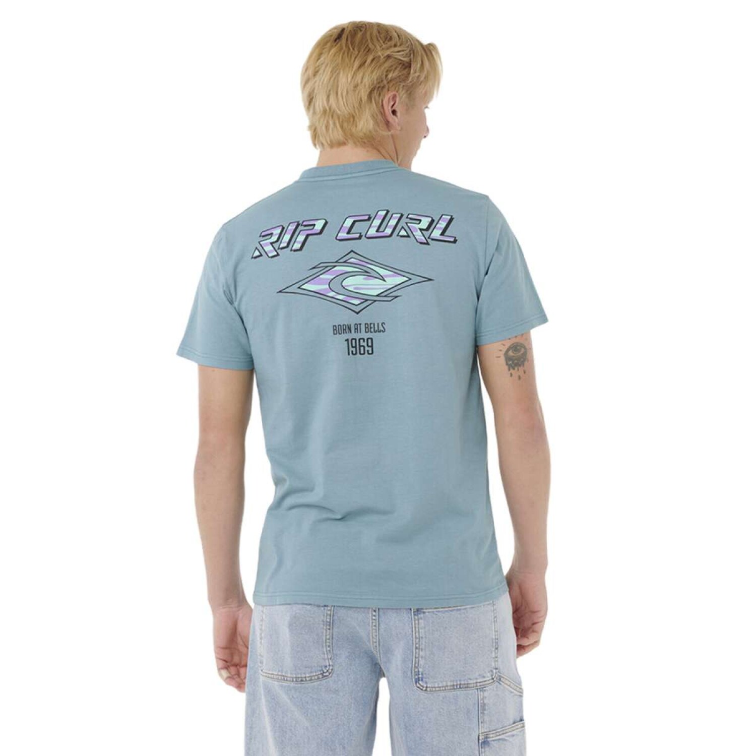 Remera Rip Curl Fade Out Icon - Celeste — Tienda Soy Santander