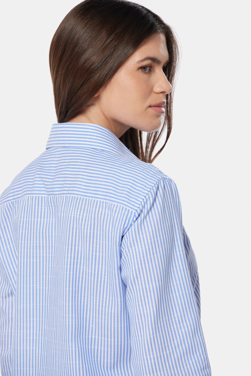 CAMISA HOLGADA RAYADA - Celeste — Legacy