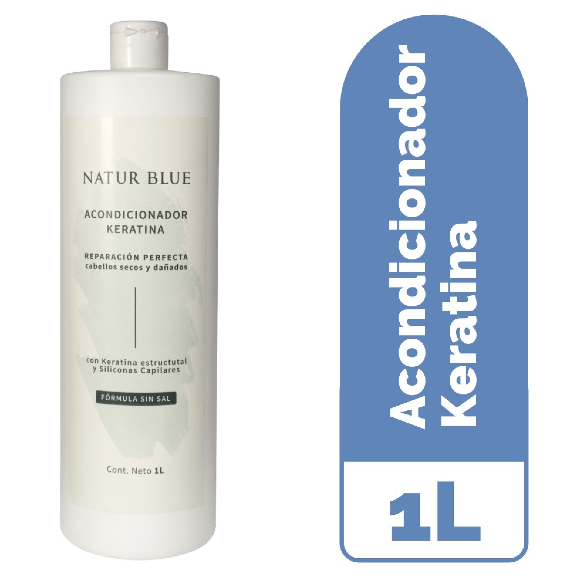 Acondicionador Keratina sin sal NATUR BLUE - 1 L — Droguería Paysandú