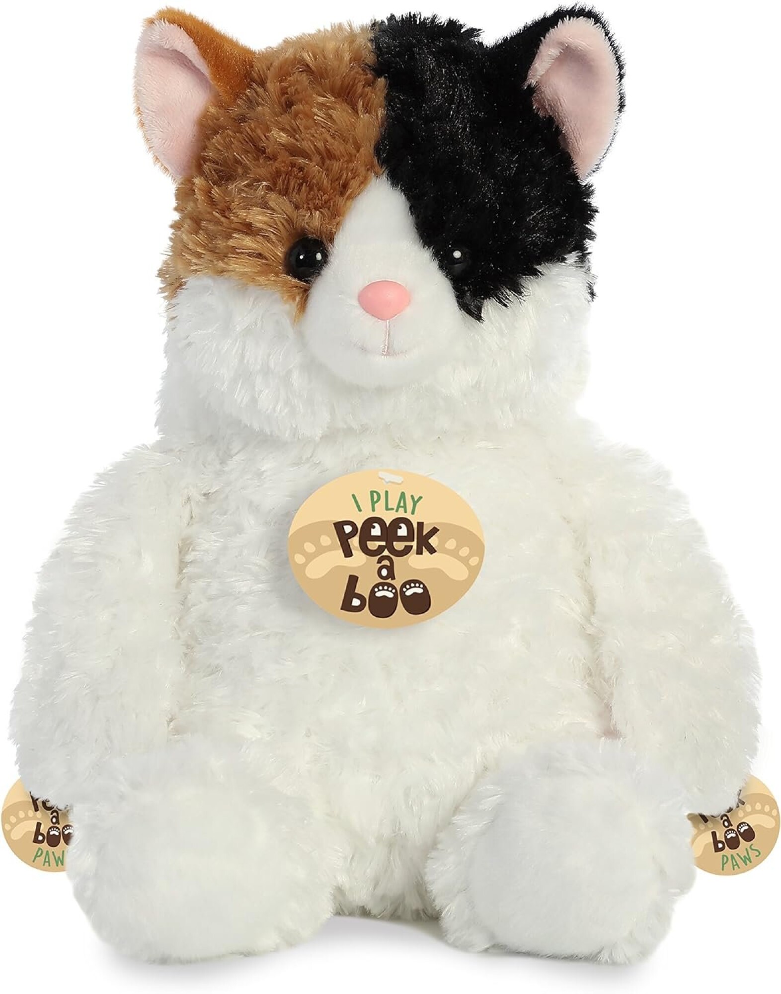 Peluche Gato Gatito Calico Peek A Boo Juguete Aurora Suave — Atrix