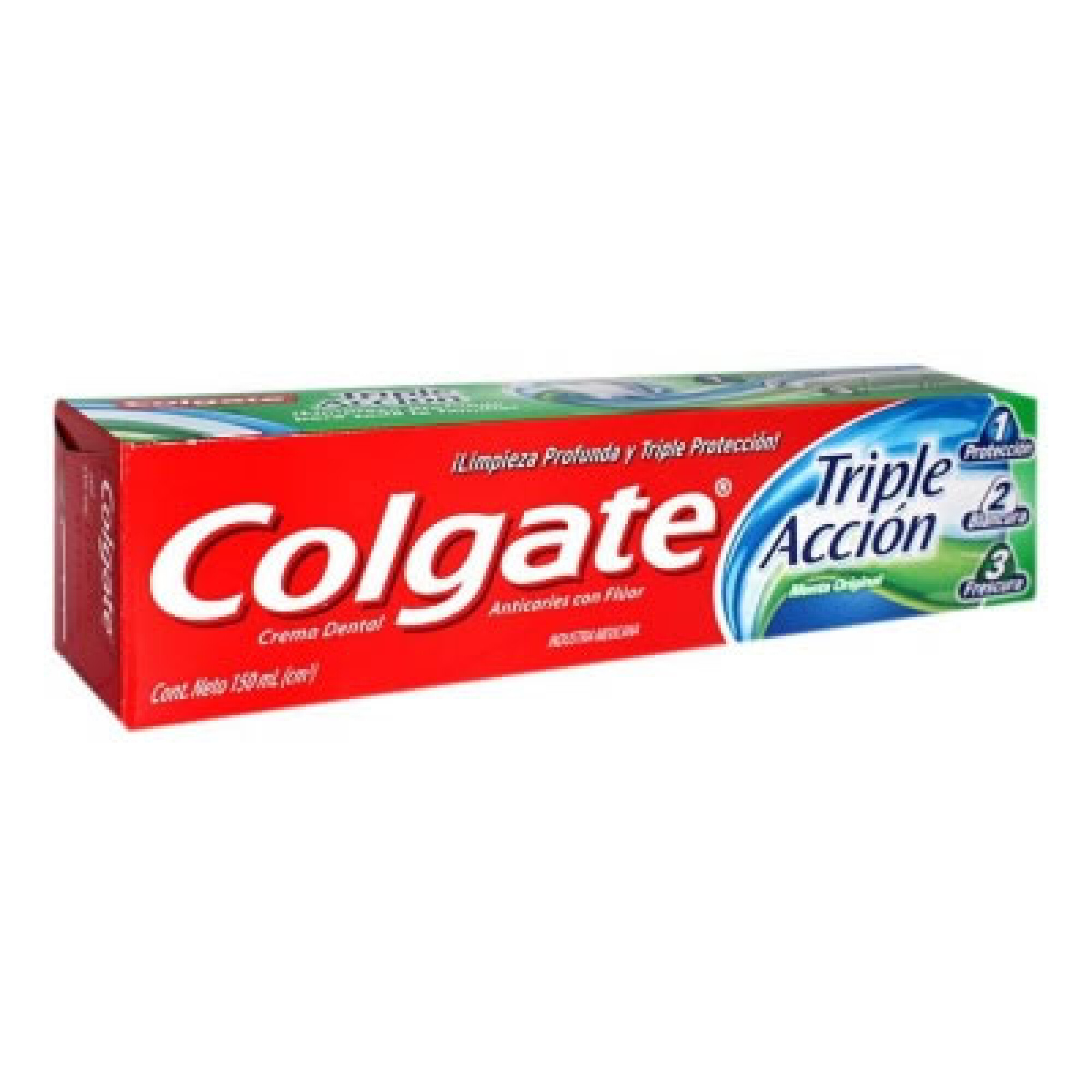 Colgate Triple Action Pasta 180g – Cuidado Dental Completo — Farmaglam
