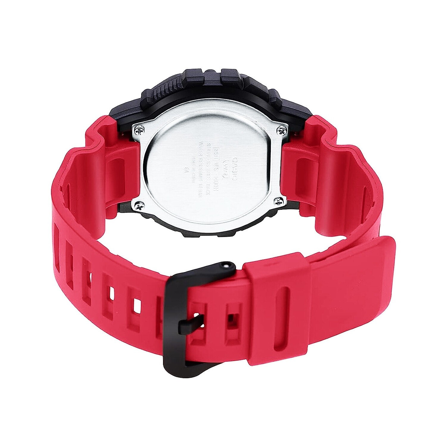 Reloj Digital Multifunción Casio WS-1400H Resistente Al Agua - Rojo ...