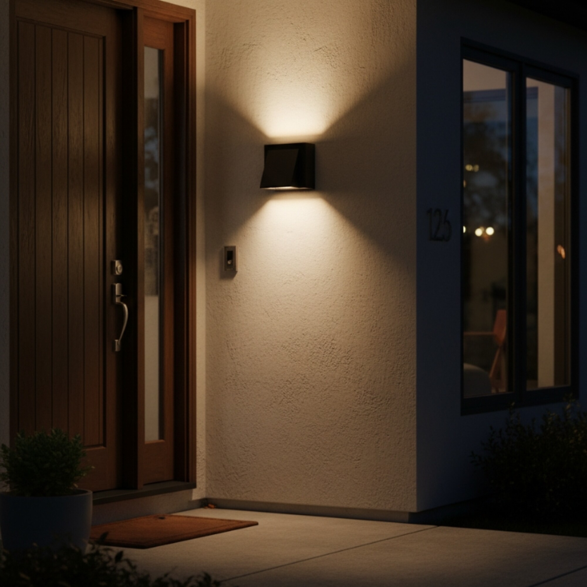Artefacto De Exterior Vadena Para Pared Unidireccional LED 3W Negro ...