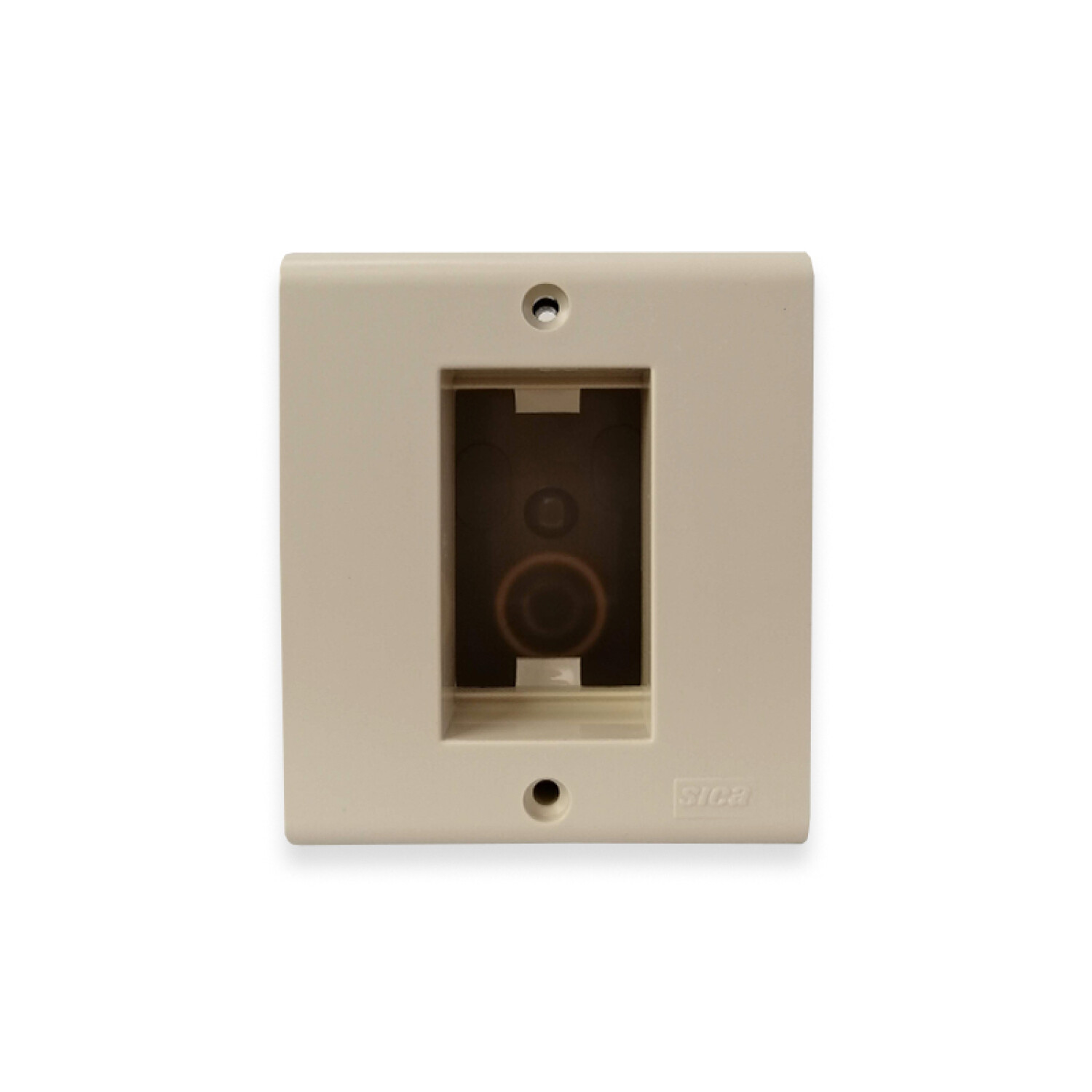 Caja de adosar de 1 módulo, color marfil, Sica - SK3080 — Fivisa
