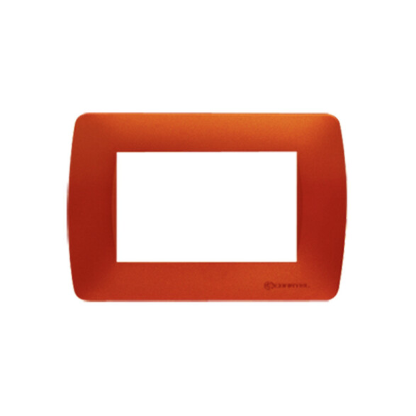 Plaqueta p/3 módulos naranja victoria - Loft - C56973 — Fivisa