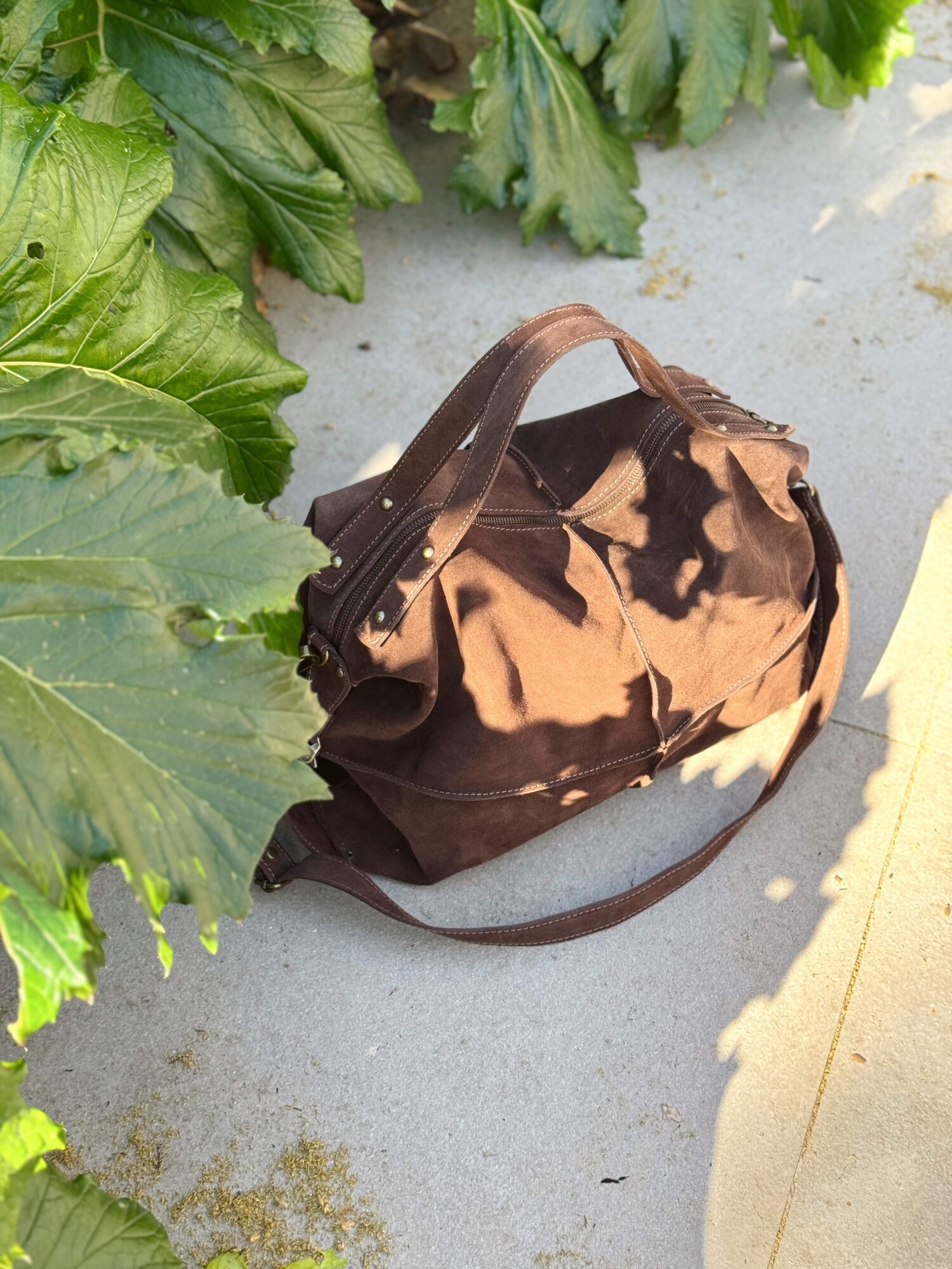 Bolso Rodeo - Chocolate Gamuza — Percibal