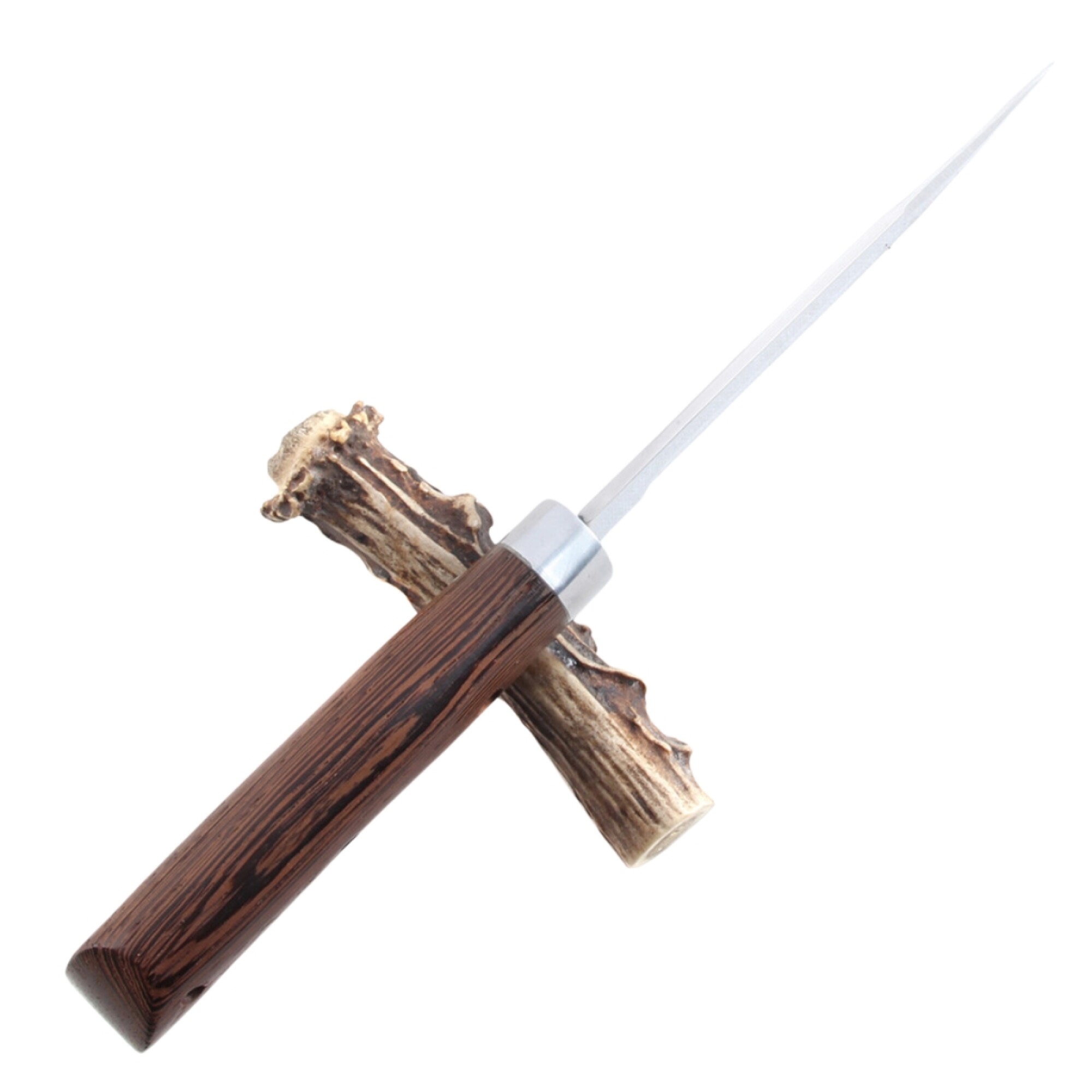 Cuchillo deportivo UAH con mango de madera — Aventureros
