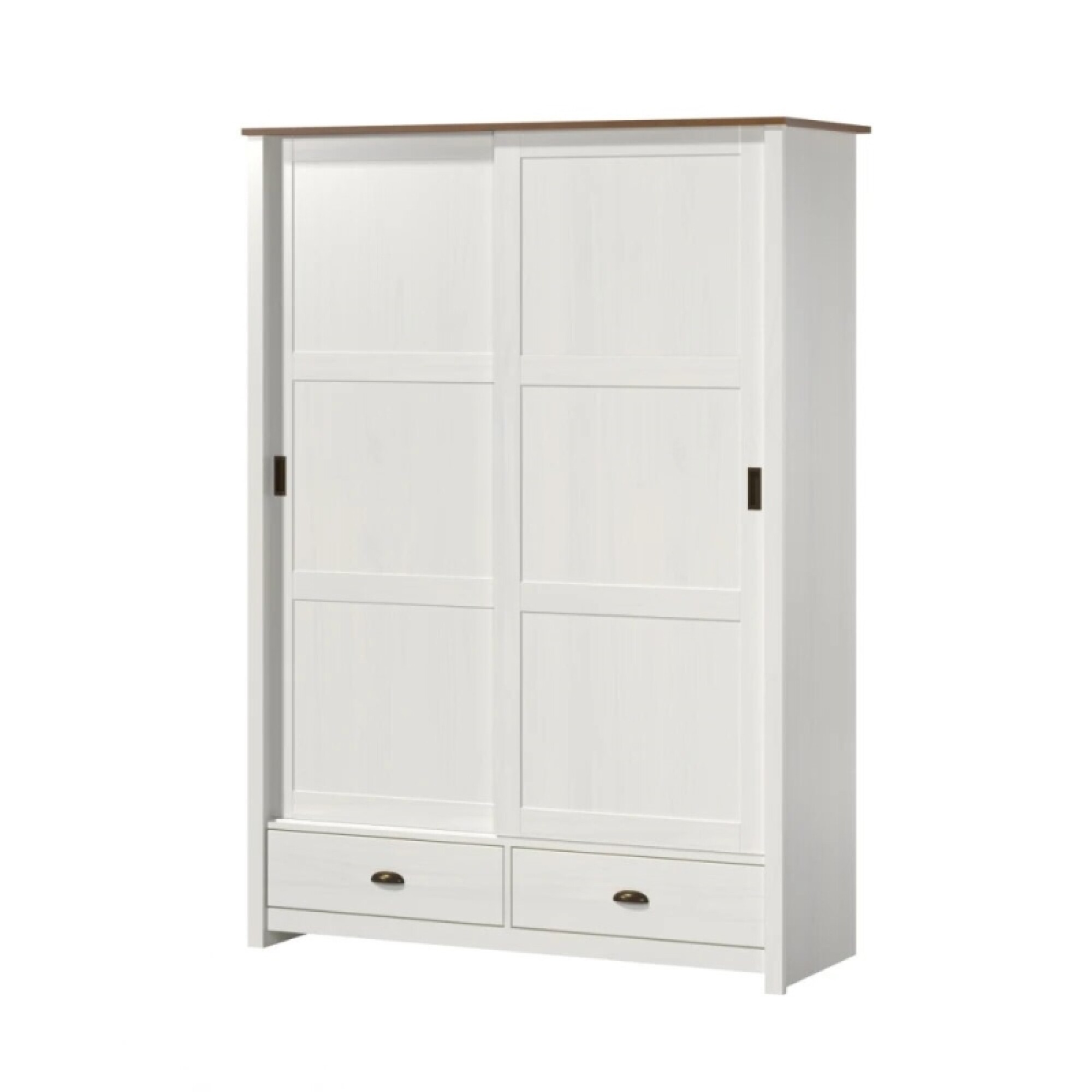 Ropero Colonial 2 Puertas Correr Blanco 100% Madera — Albanes