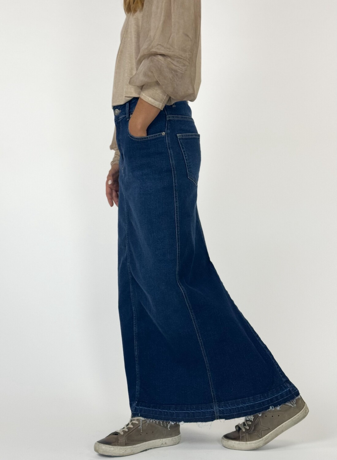 POLLERA JEAN LIA - AZUL — Panthai