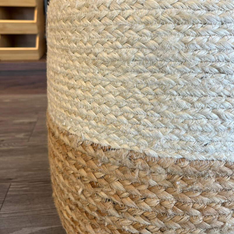 Puff almohadón de piso de yute Bicolor 40cm - Natural — Buho Store