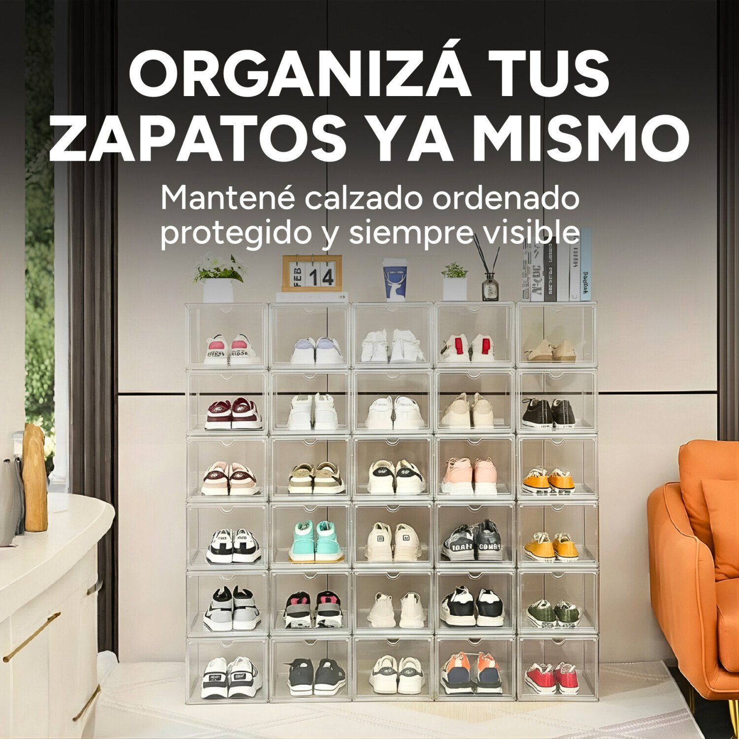 Caja Organizadora Zapatos 100% Transparente Premium Pack X12 ...