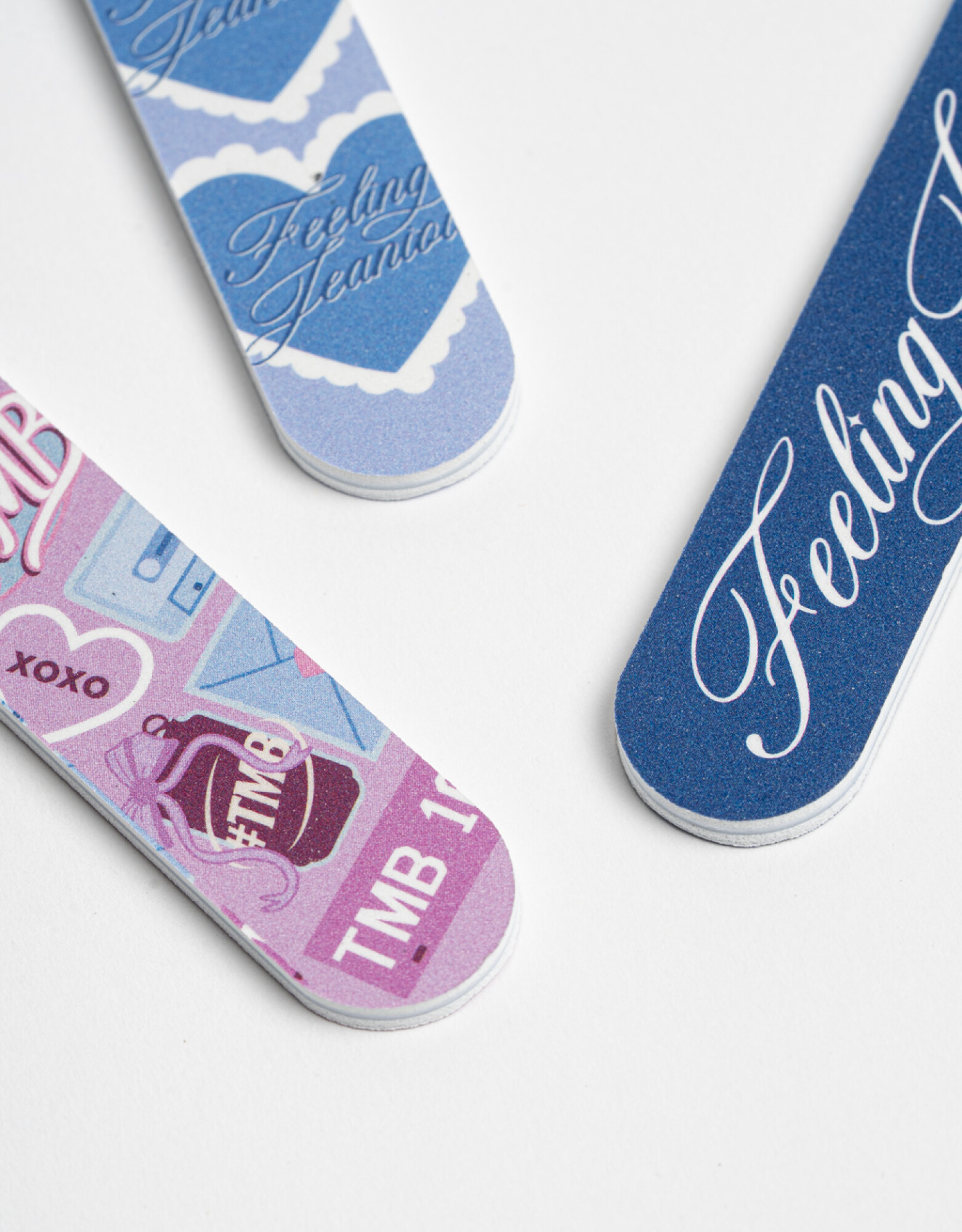 Set De 3 Mini Limas Para Uñas Con Diseño Feeling Jeanious — Todomoda