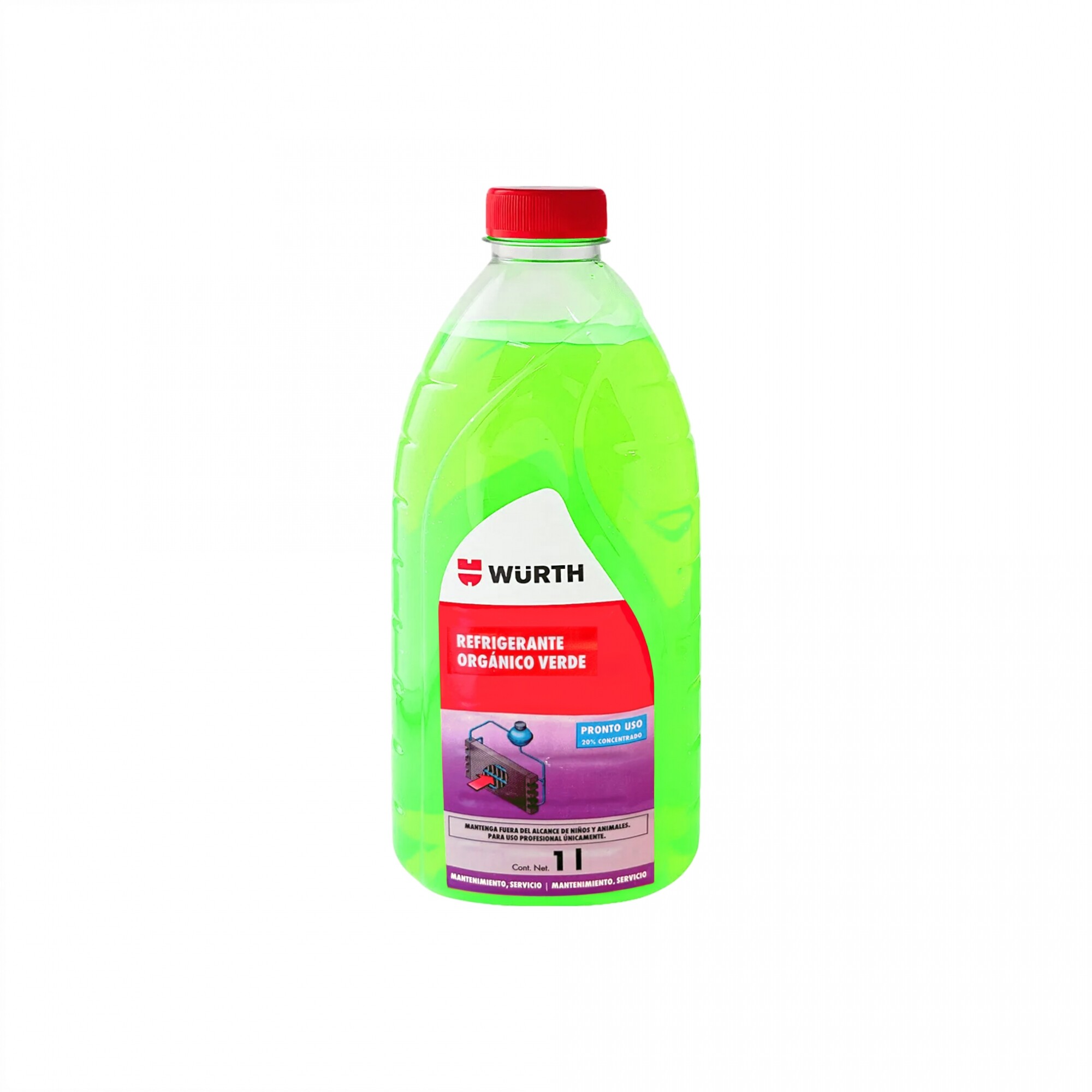 Wurth Anticongelante 20% 1L - Verde organico — Rolling