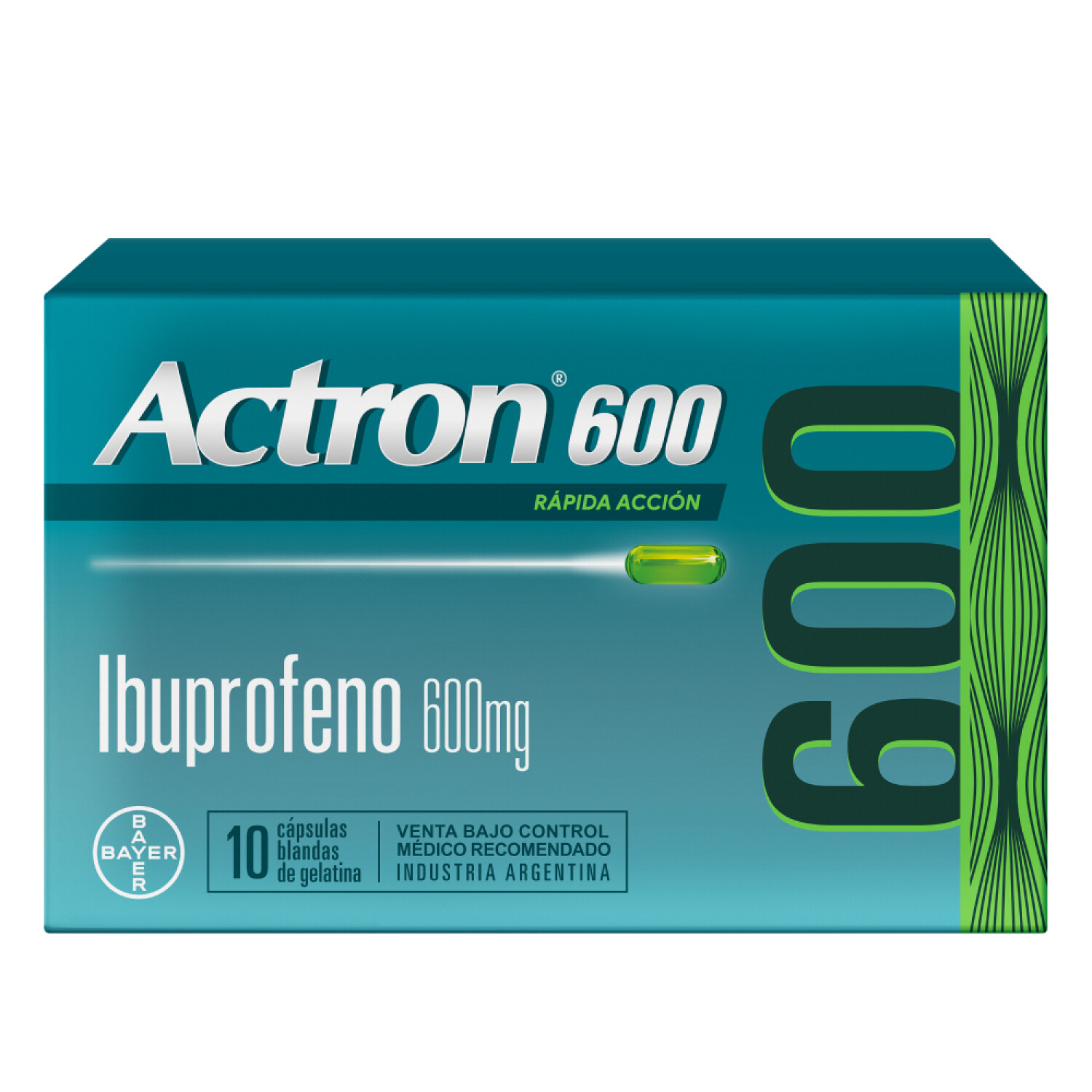 Actron 600mg 10 Cápsulas Blandas — San Roque