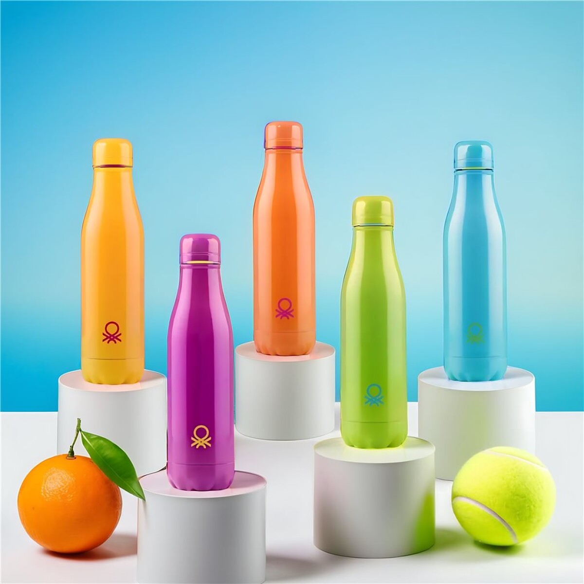 BOTELLA 500ML ACERO INOX BENETTON AZUL — Deco Hogar