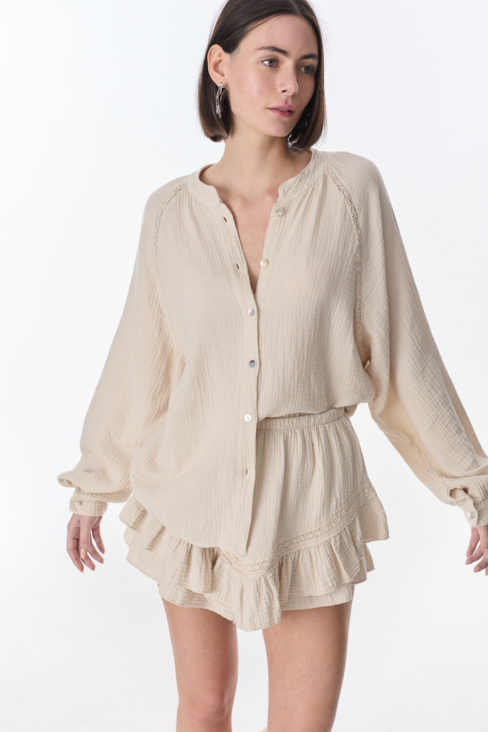 Short/Pollera Kai - Beige — PetraStore