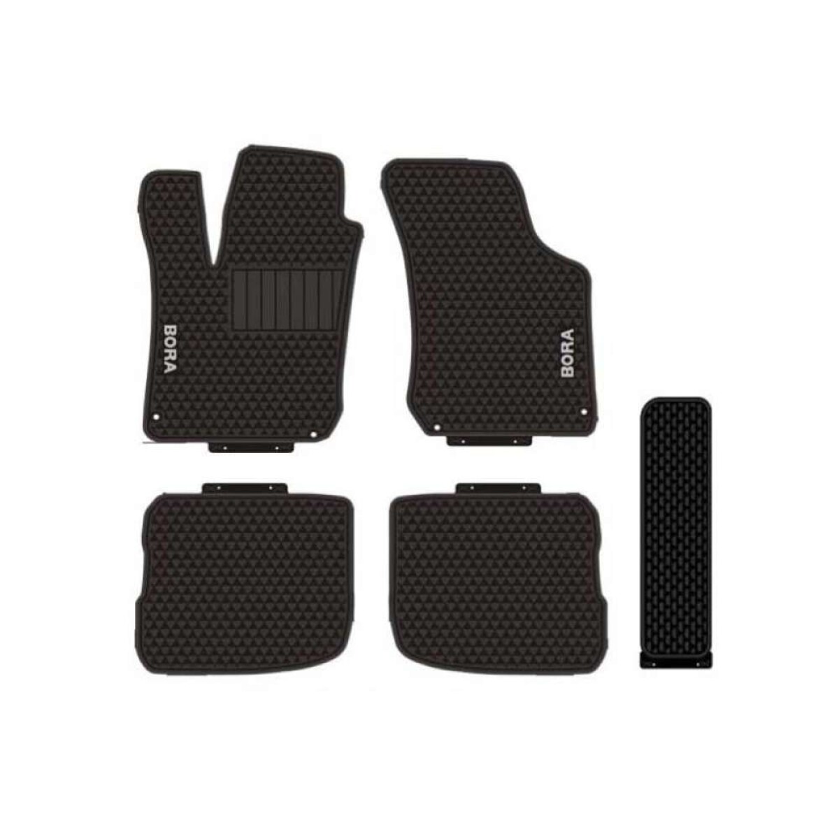 Alfombra Vw Bora 2012+ - Color Negro Logo Gris — Tienda Soy Santander