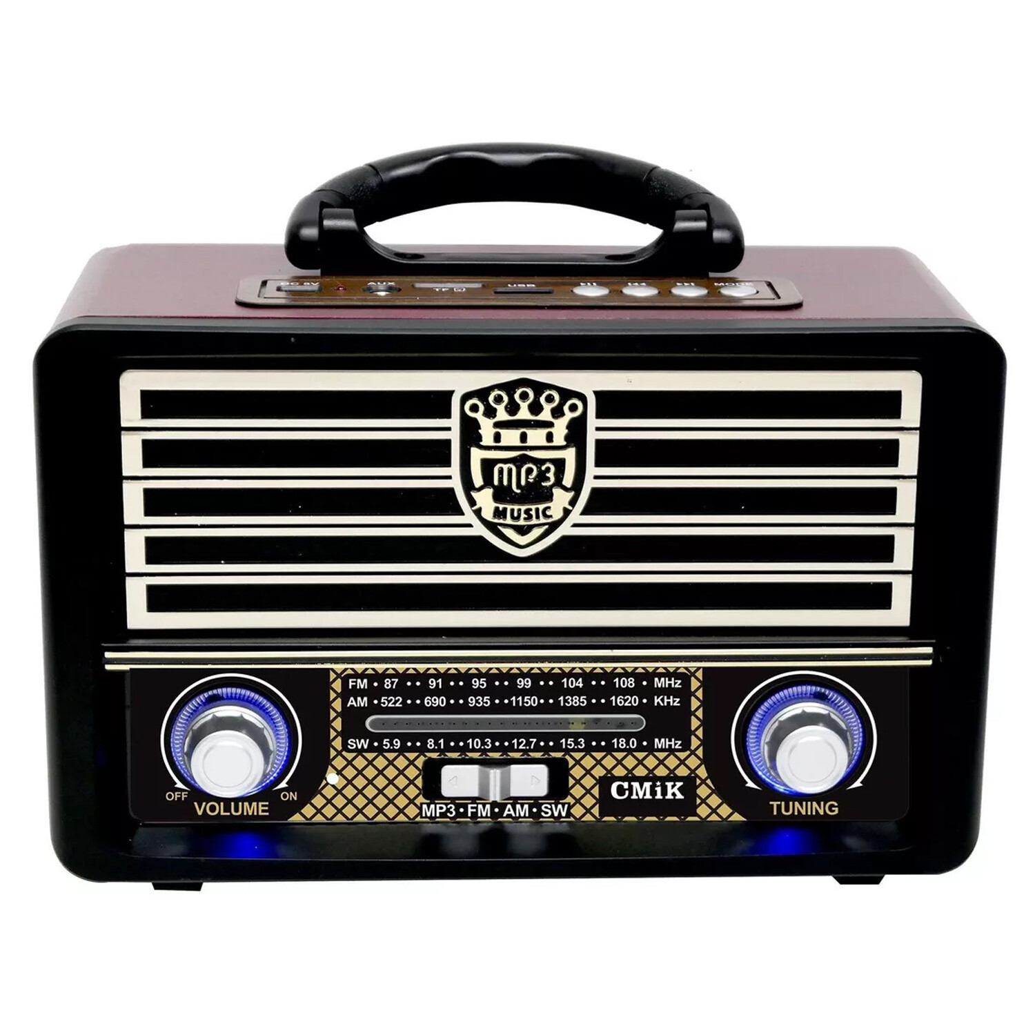 Radio Portátil Retro Cmik 113bt - RADIO RETRO CMIK 113BT LEDSTAR — Dimm