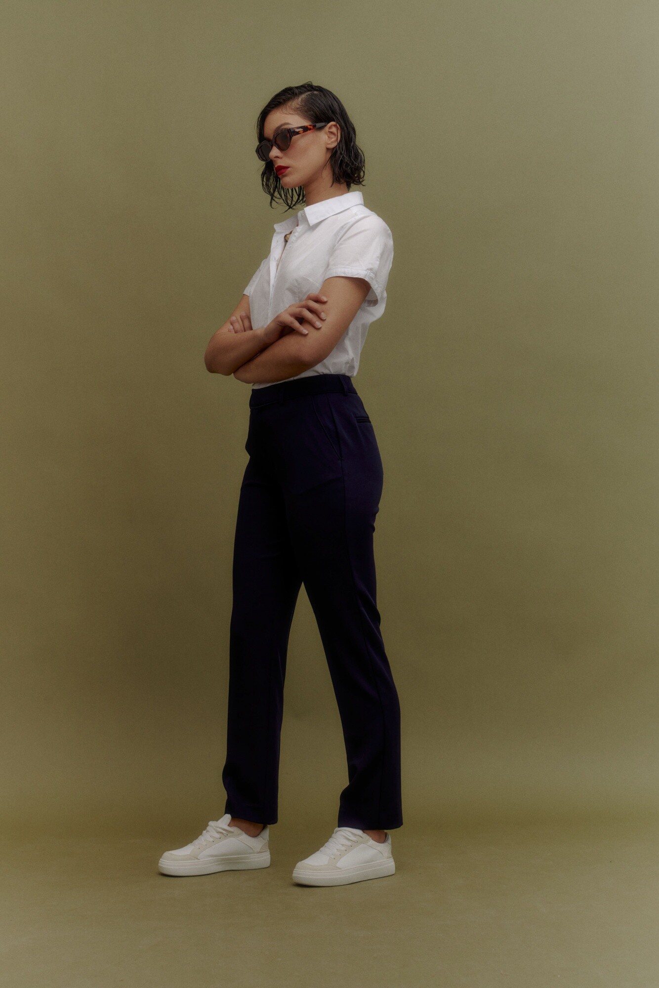 Camisa clásica manga corta - blanco — Lolita