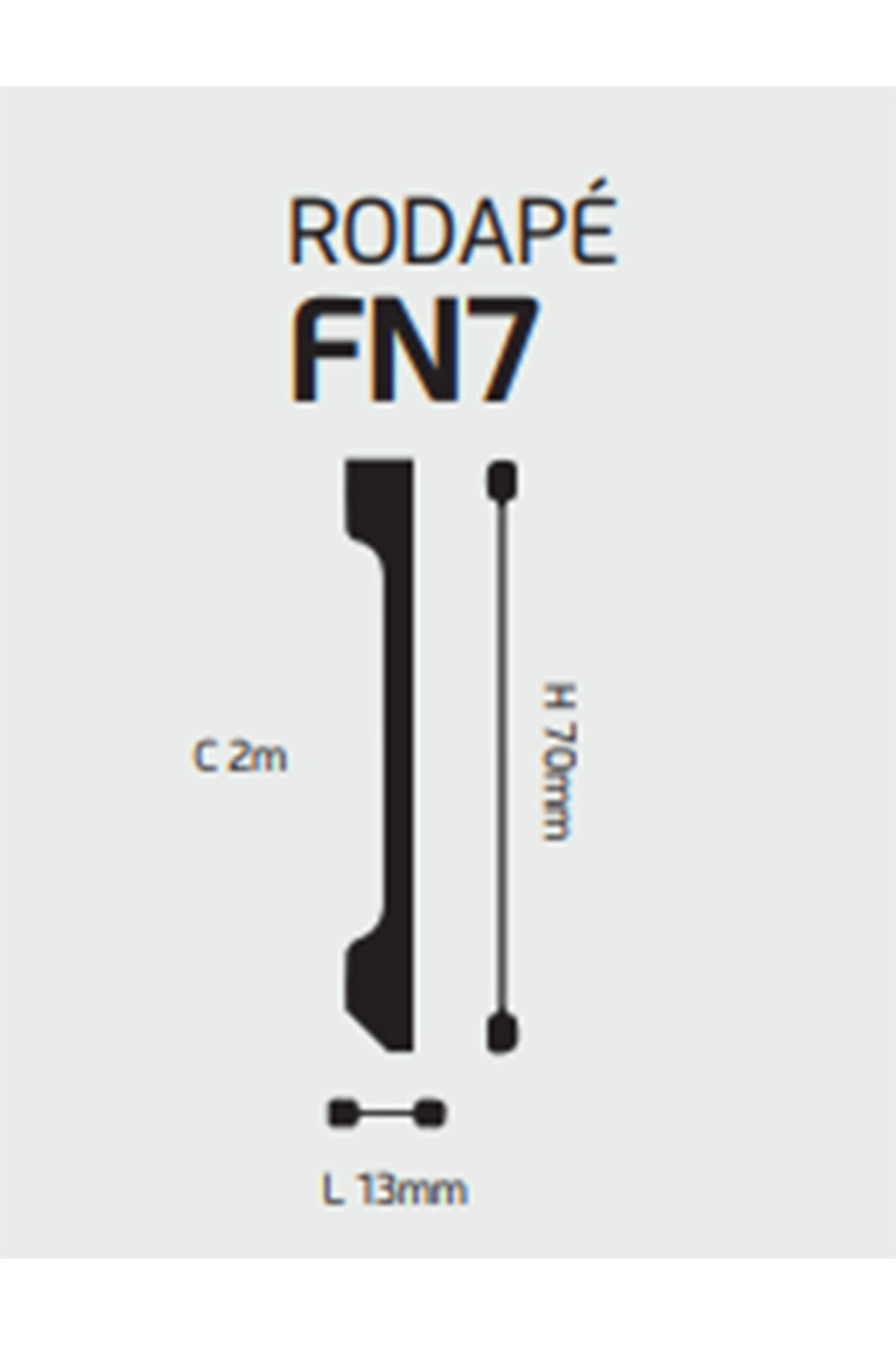 Zocalo FN7 - ZOCALO EN POLIESTIRENO EXTRUIDO NEGRO FN7 (70X13X2000MM) — Vinibel