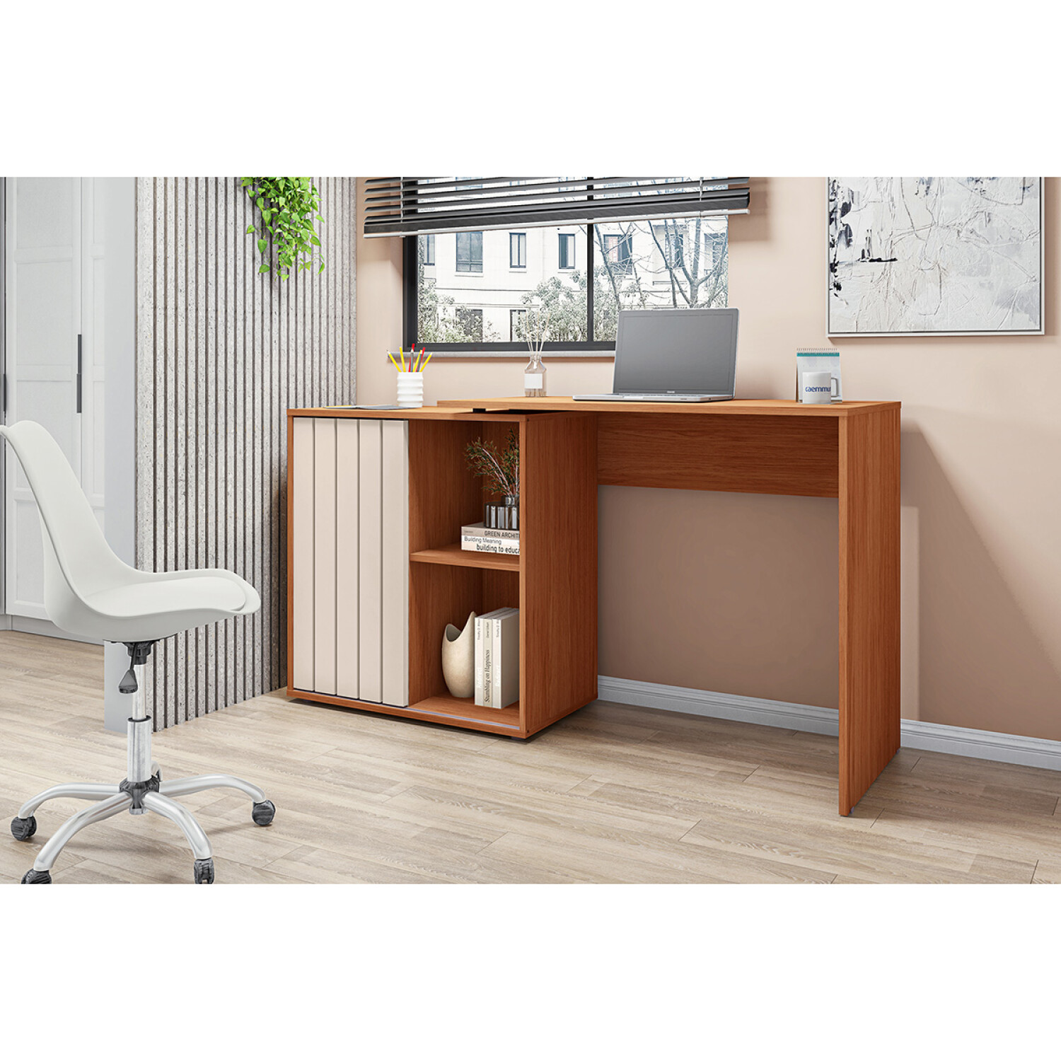 Escritorio Tech Color Freijo/off White — Castro