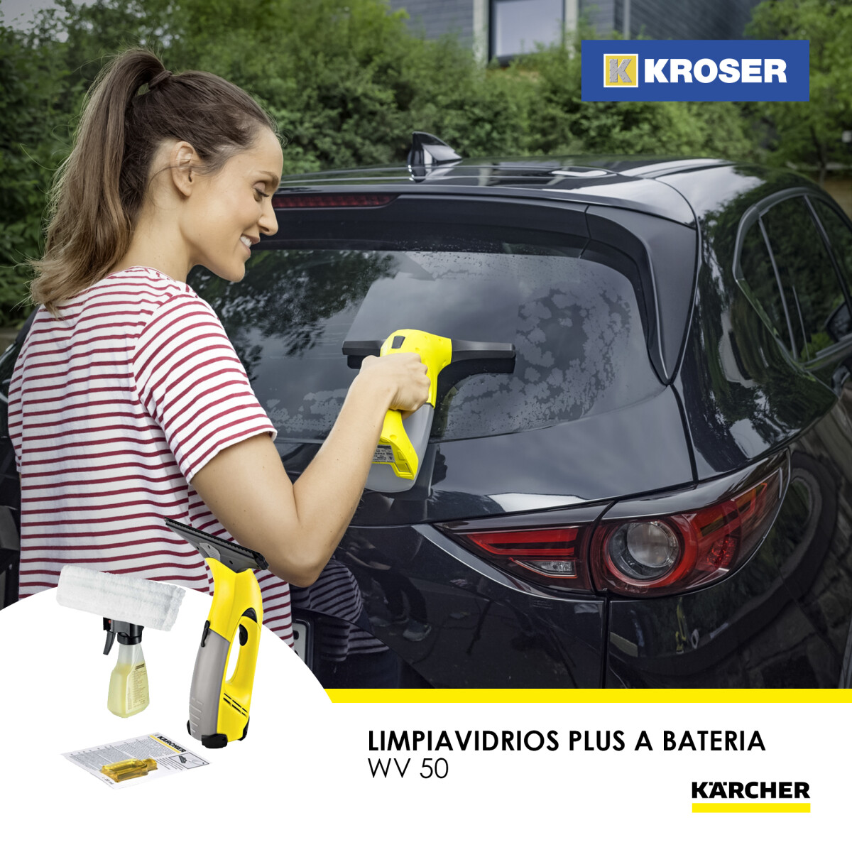 LIMPIAVIDRIOS WV1 PLUS A BATERIA KARCHER - N/a — Kroser