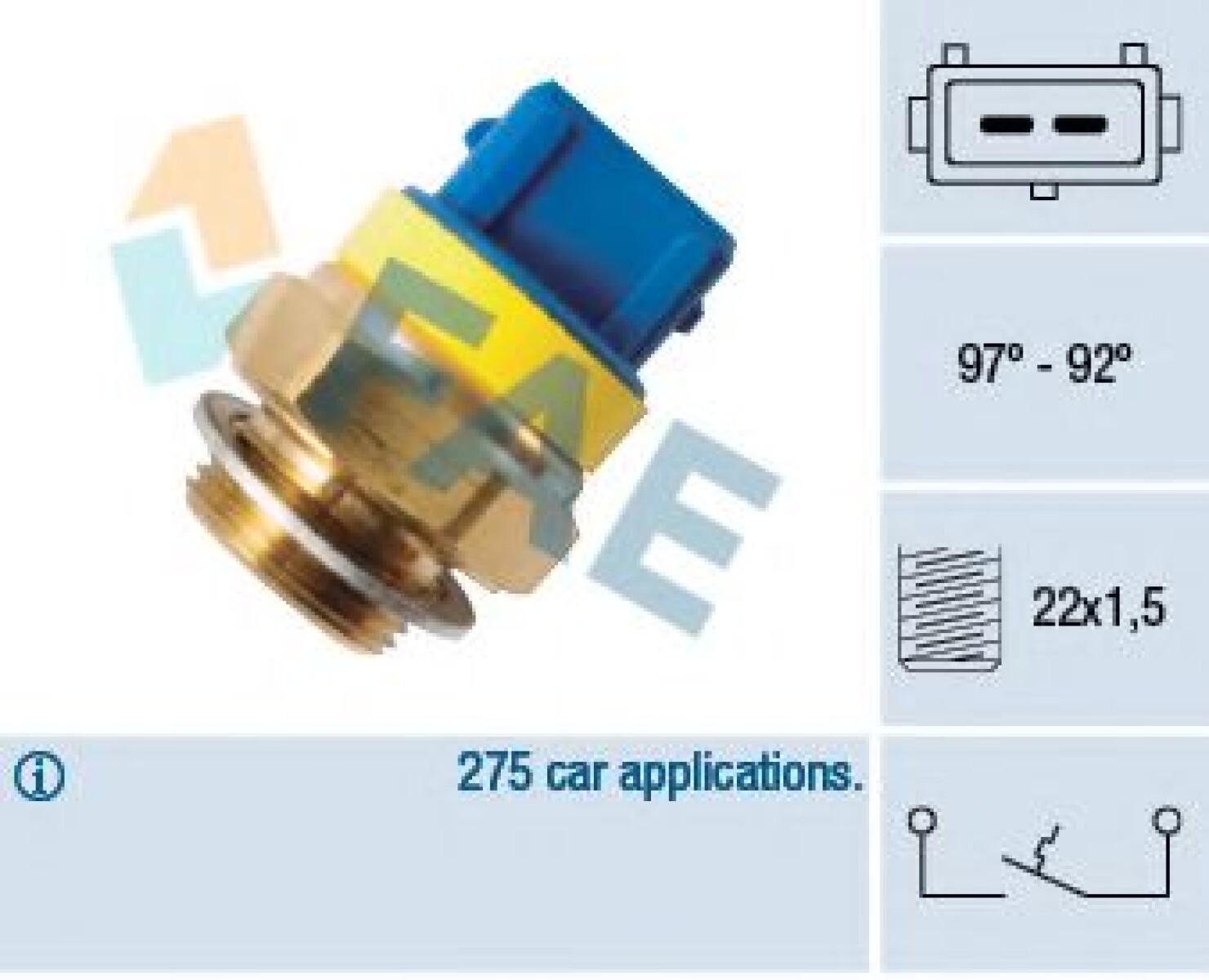 BULBO INTERRUPTOR - ELECTRO CITROEN PEUGEOT FIAT FACET 75122 97-92 FAE ...