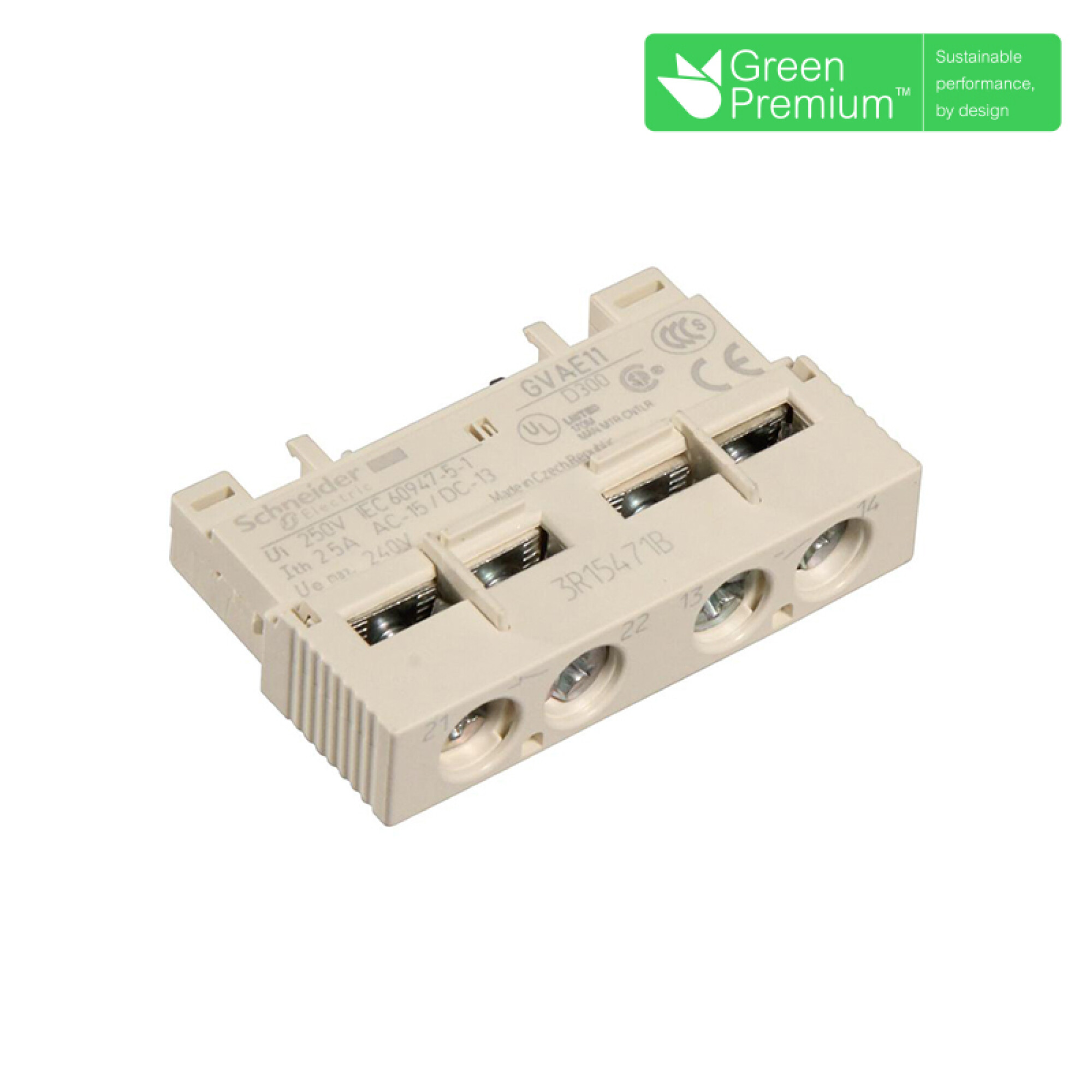 Block auxiliar frontal 1NA + 1NC p/GV2-GV2ME-GV3P - TL2780 — Fivisa