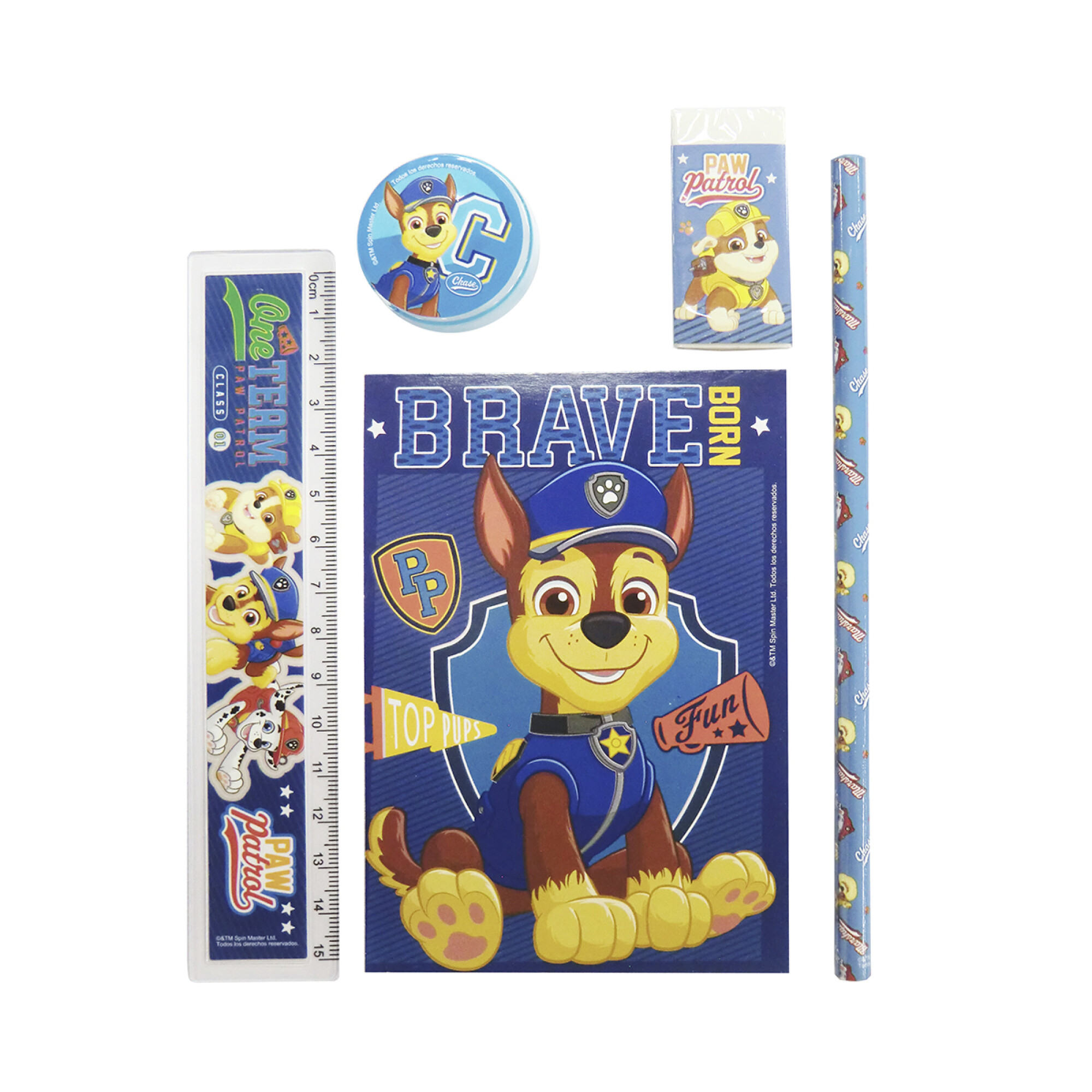 Set x 5 Útiles Escolares con Libreta Paw Patrol - AZUL — Cartoons