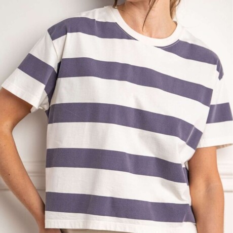 Remera Rayas - Violeta — Tienda Soy Santander