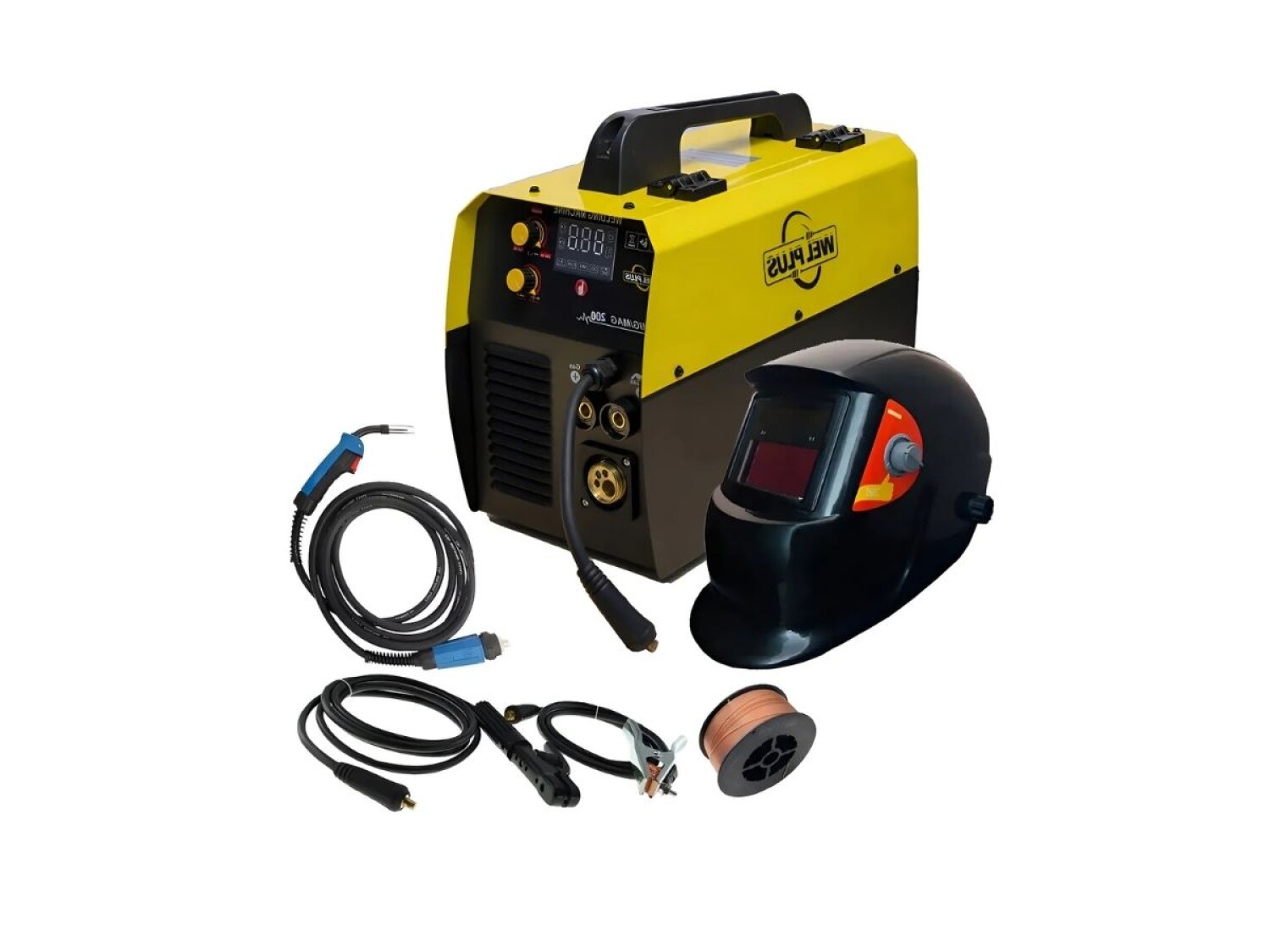 SOLDADORA MIG INVERTER 200AMP WELPLUS GAS/NOGAS — Larrique Rulemanes