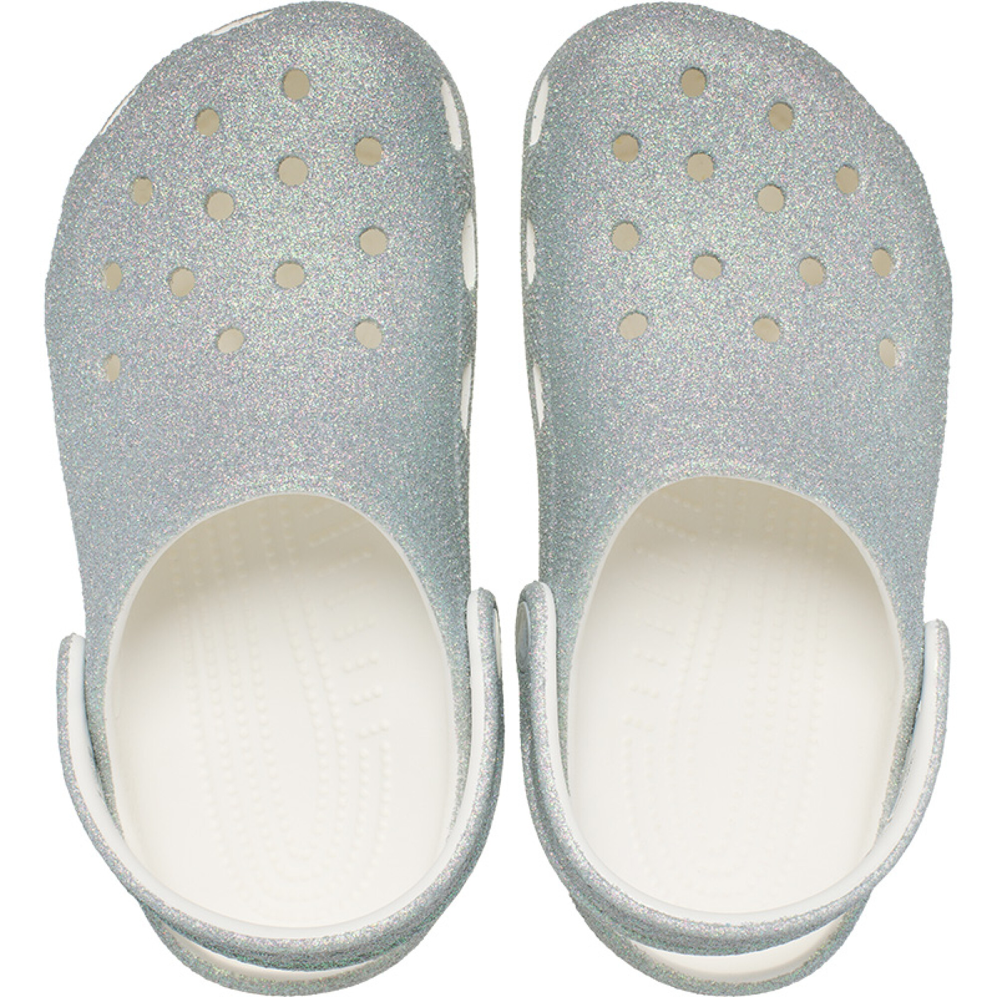 Crocs Classic Clog Iridescent Glitter - Blanco — Crocs